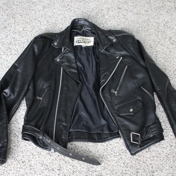 Open Road Brands | Jackets & Coats | Vintage Leather Motorcycle Jacket ...